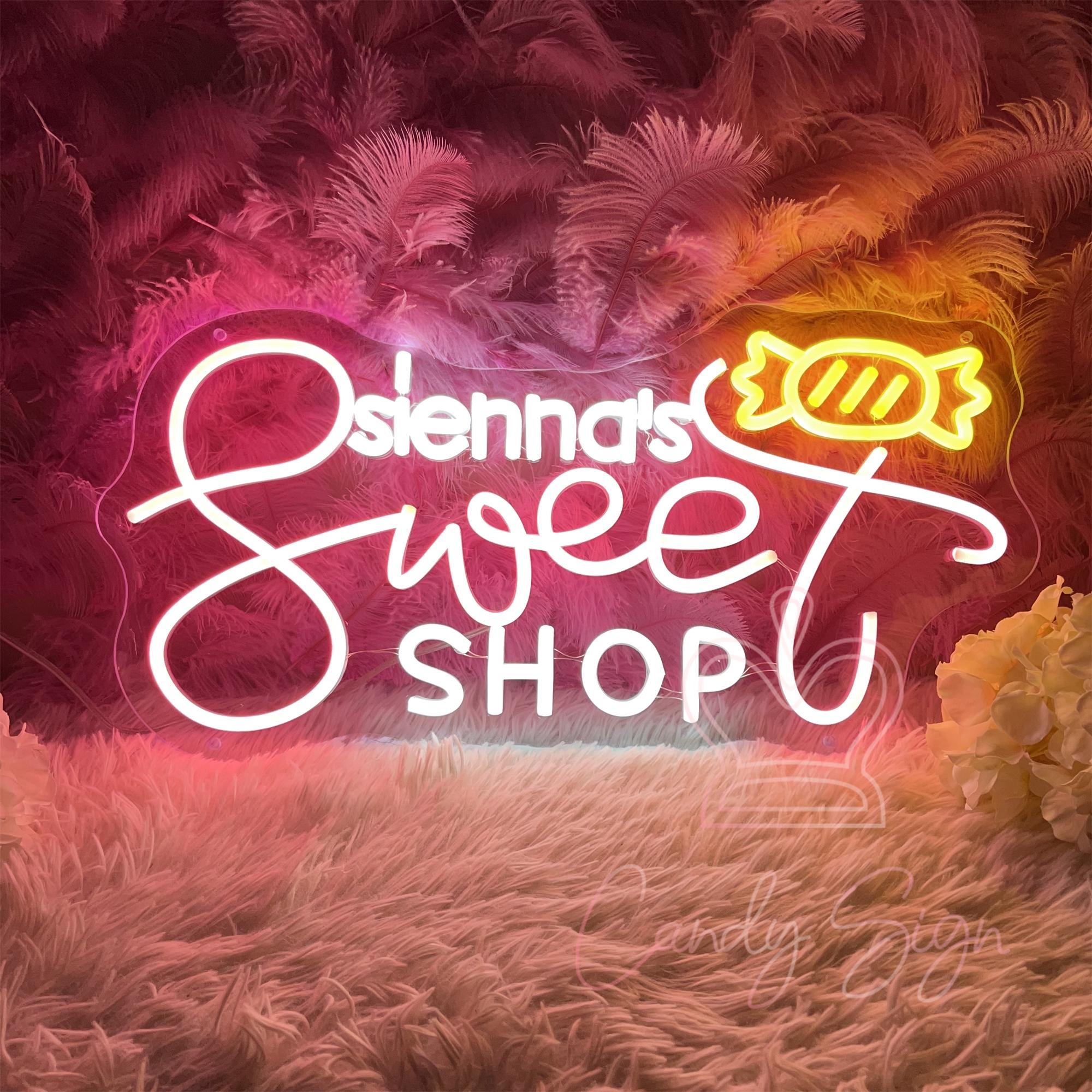 Custom Sweet Shop Neon Sign,candy Shop Neon Light,candy Store Decor ...