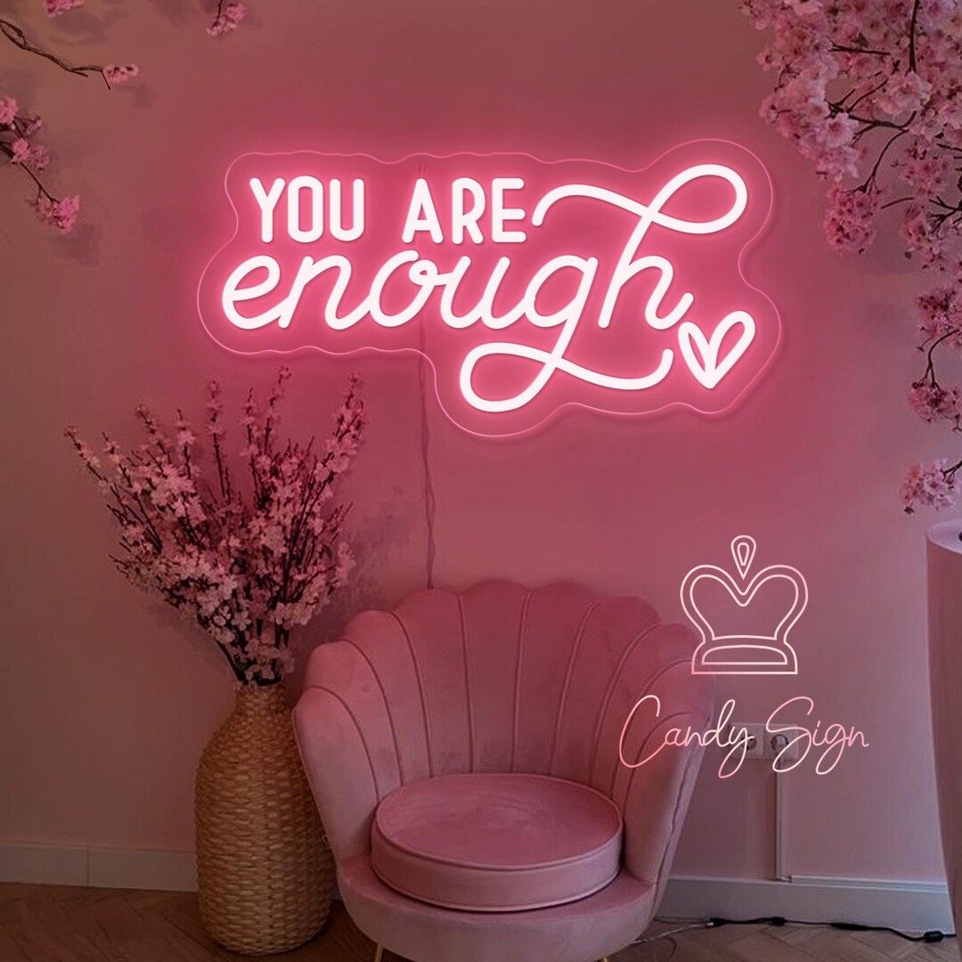You Are Enough Neon Sign,custom Beauty Room LED Neon Light,beauty Salon ...