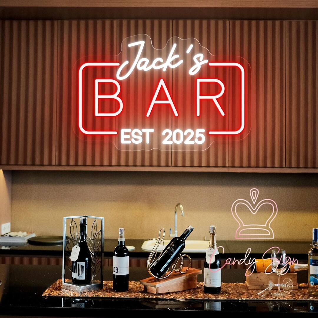 Custom Bar Name Neon Sign,home Bar Neon Sign,bar Pub Club LED Neon ...
