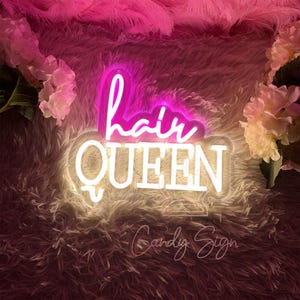 Hair Queen Neon Sign,custom Beauty Room Neon Decor,barber Shop Light ...