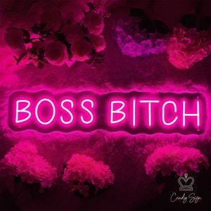 Boss Bitch Neon Sign,pink Led Light,neon Sign Bedroom,neon Bar Sign,led ...