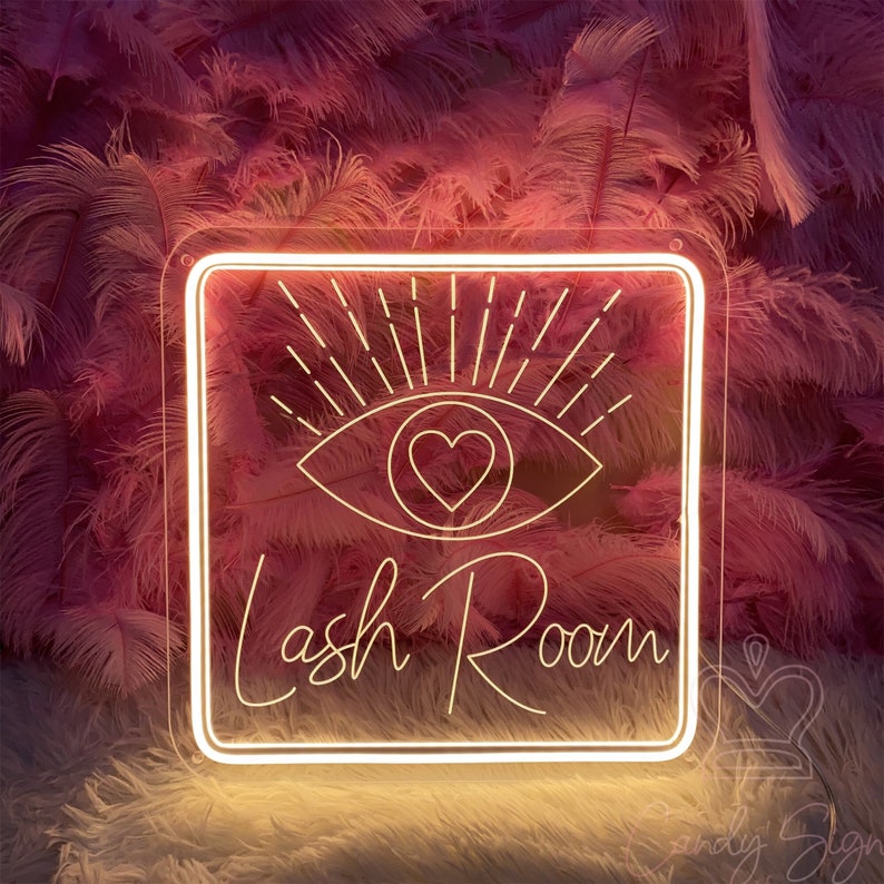 Lash Room Neon Sign Custom Beauty Salon Sign Magic Eye Engrave - Etsy