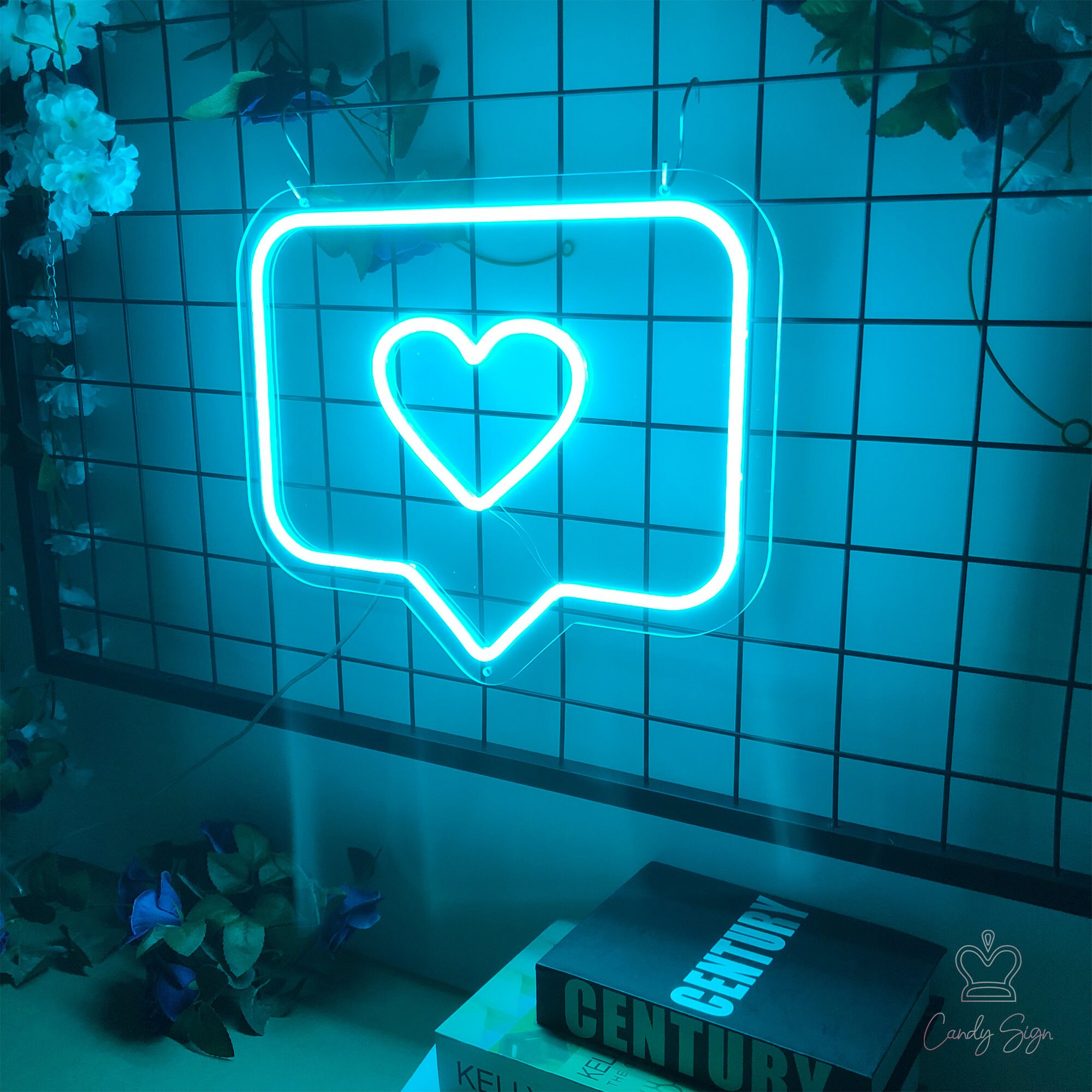 Like Neon Sign Bedroom Custom Salon Decor Social Media Heart | Etsy
