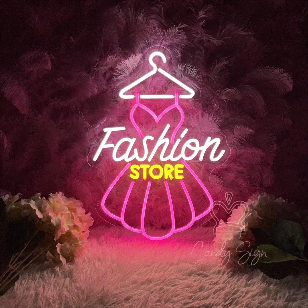 Fashion Store Neon Sign,custom Woman Clothing Shop Neon Sign,clothing ...