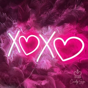XOXO Neon Sign,pink Led Light Sign Custom,neon Salon Decor,girl's Room ...