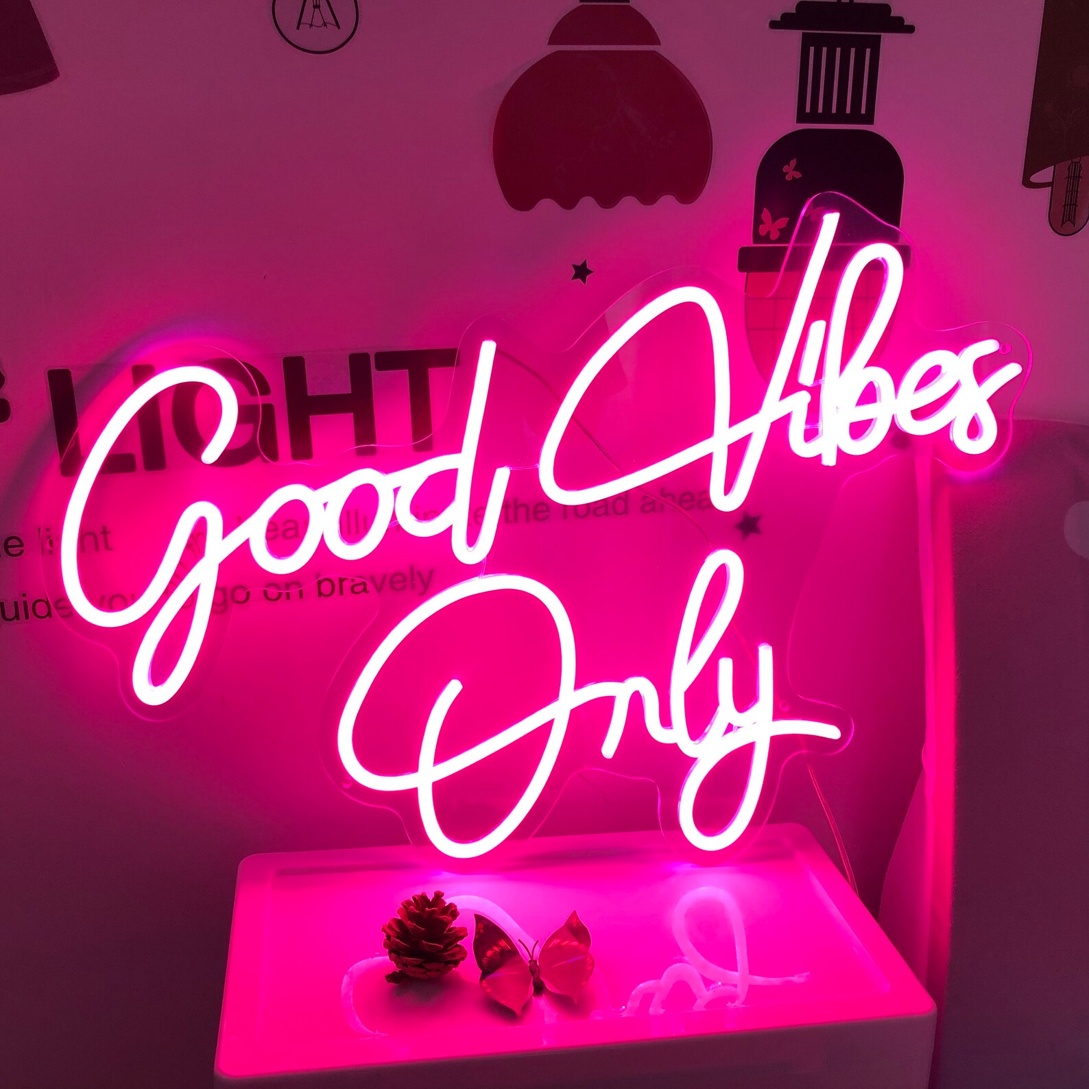 Good Vibes Only Custom Neon Sign Business Beauty Hair Nails | Etsy