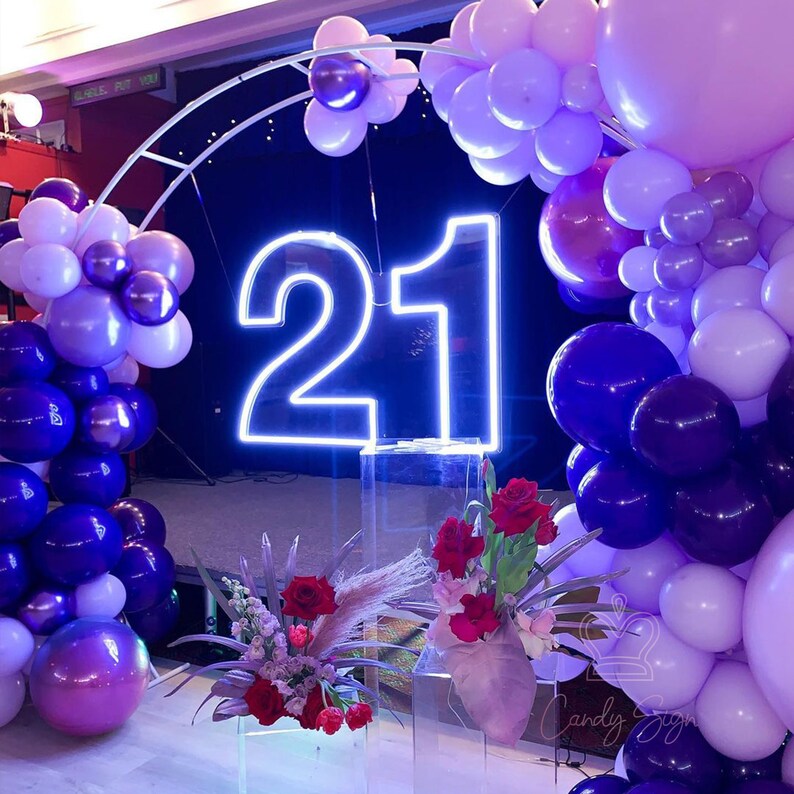 21st Twenty One Birthday Neon Sign Custom LED Light Sign - Etsy