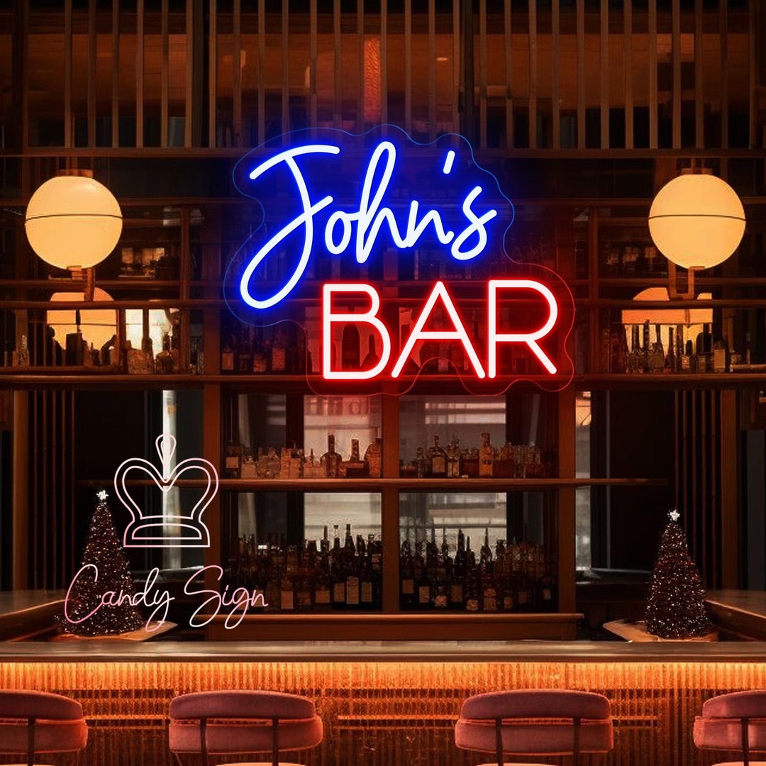 Custom Bar Name Neon Sign,home Bar Neon Sign,bar Pub Club LED Neon ...