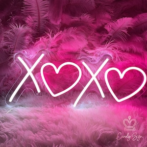 XOXO Neon Sign,pink Led Light Sign Custom,neon Salon Decor,girl's Room ...