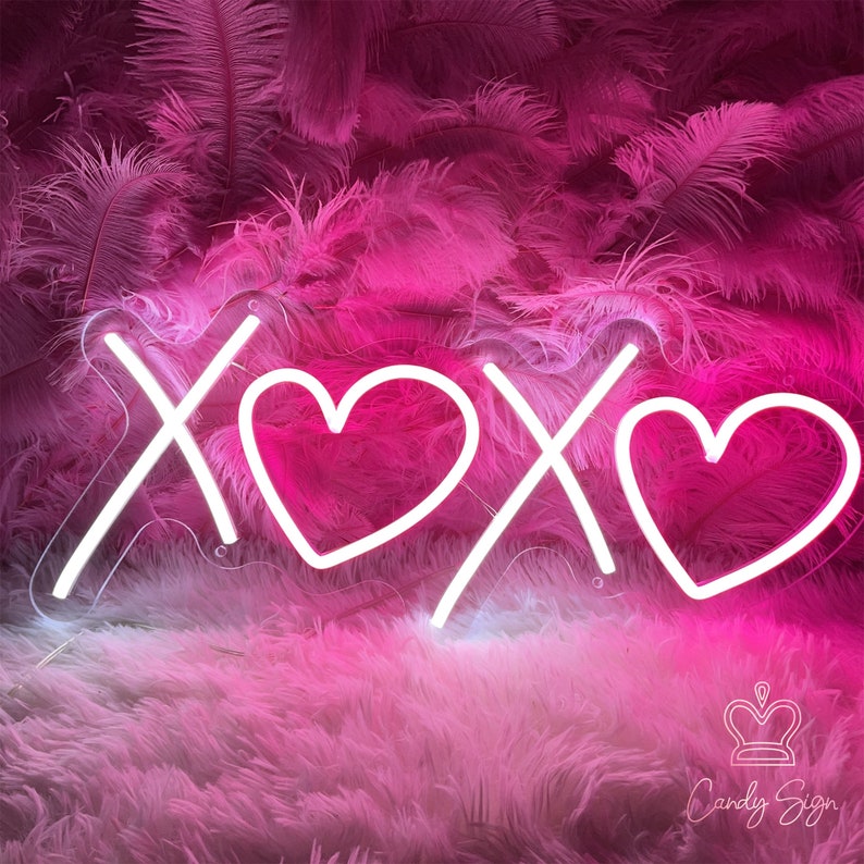 XOXO Neon Signpink Led Light Sign Customneon Salon - Etsy