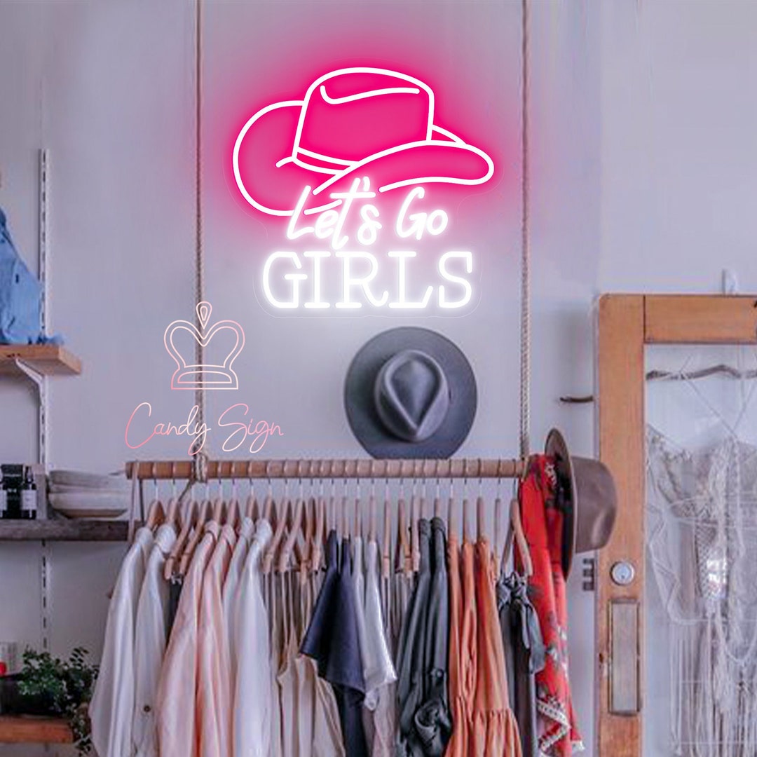 Let's Go Girls Neon Sign,custom Cowgirls Neon Decor,neon Salon Sign,led ...