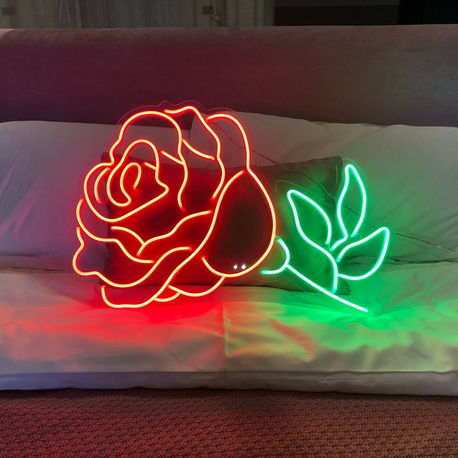 Rose Neon Sign Custom Neon Sign Wedding Custom Neon Sign LED | Etsy