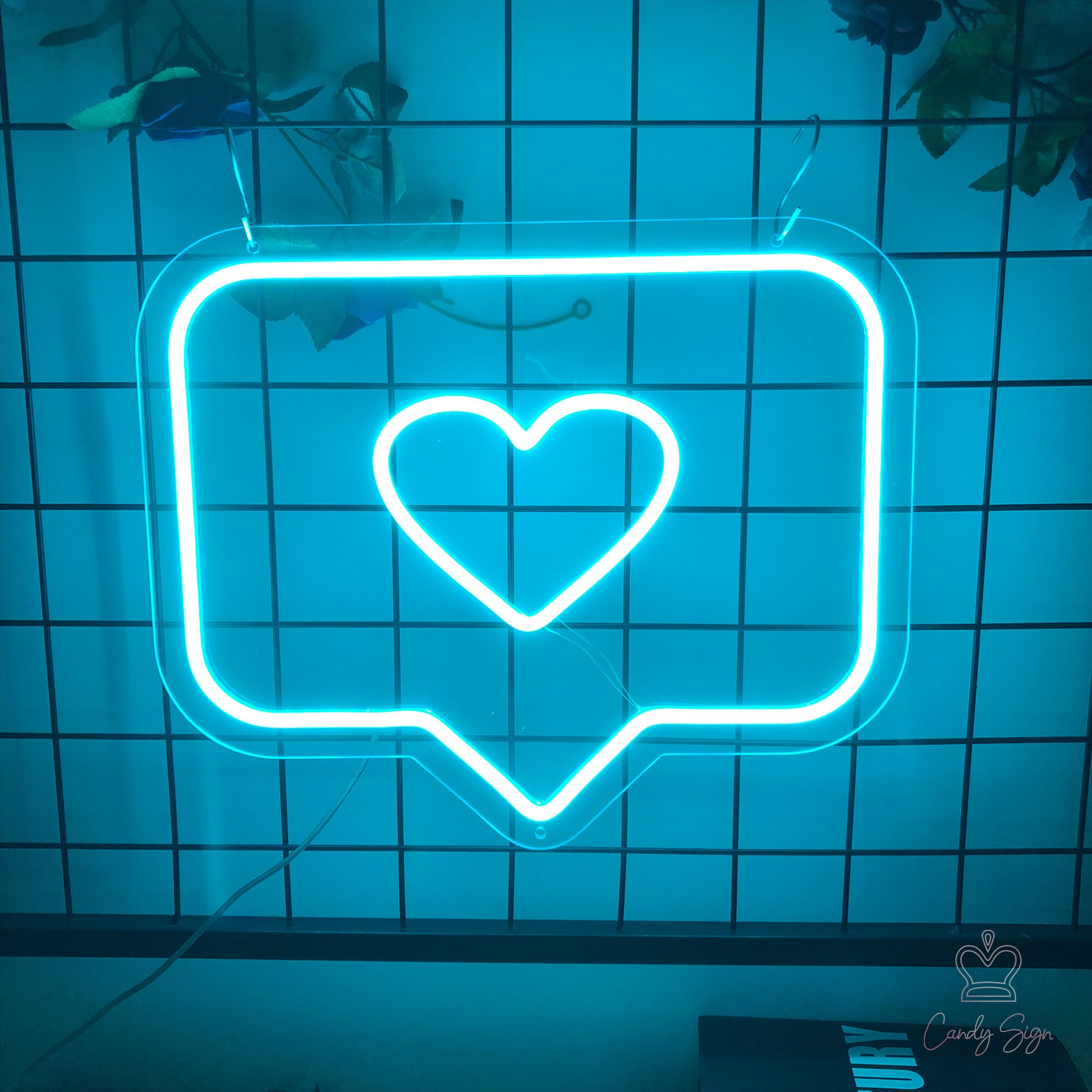 Like Neon Sign Bedroom Custom Salon Decor Social Media Heart | Etsy