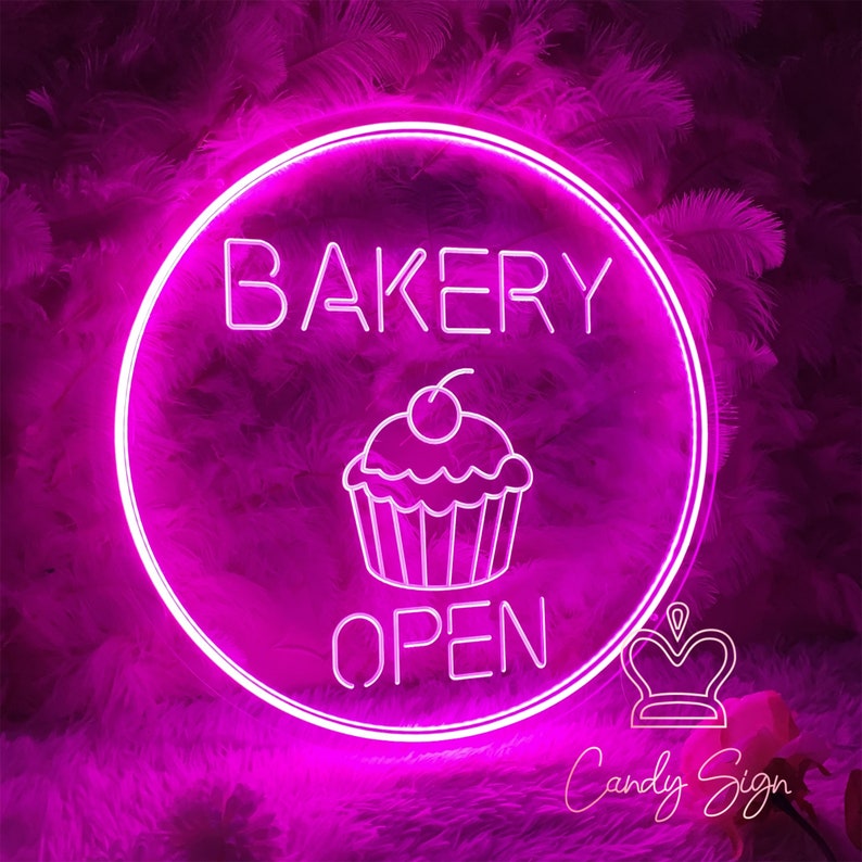 Bakery Open Neon Sign,custom Shop Open Neon Sign,3d Engrave Acrylic ...