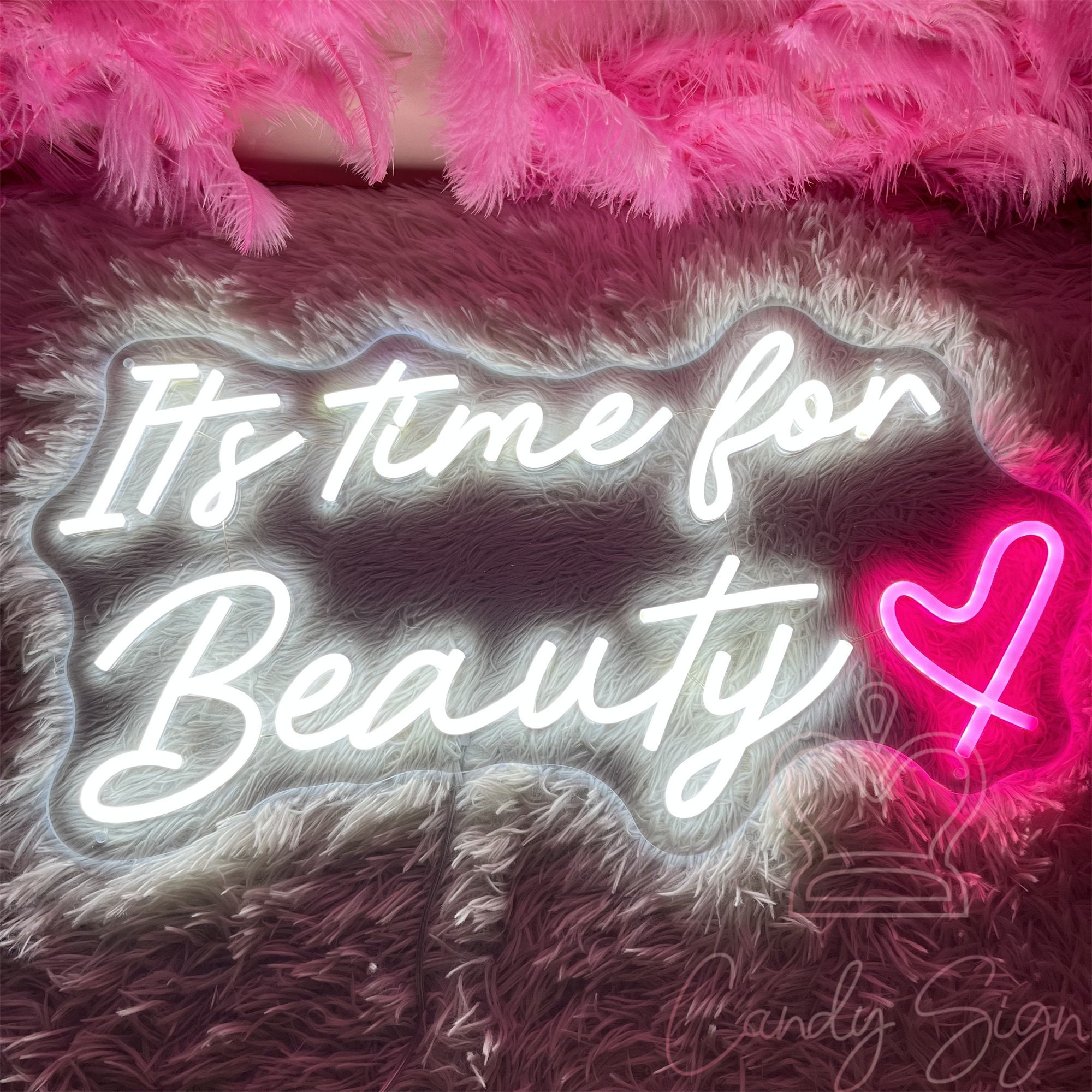 It's Time for Beauty Neon Sign,custom Beauty Room Led Light Sign,salon ...