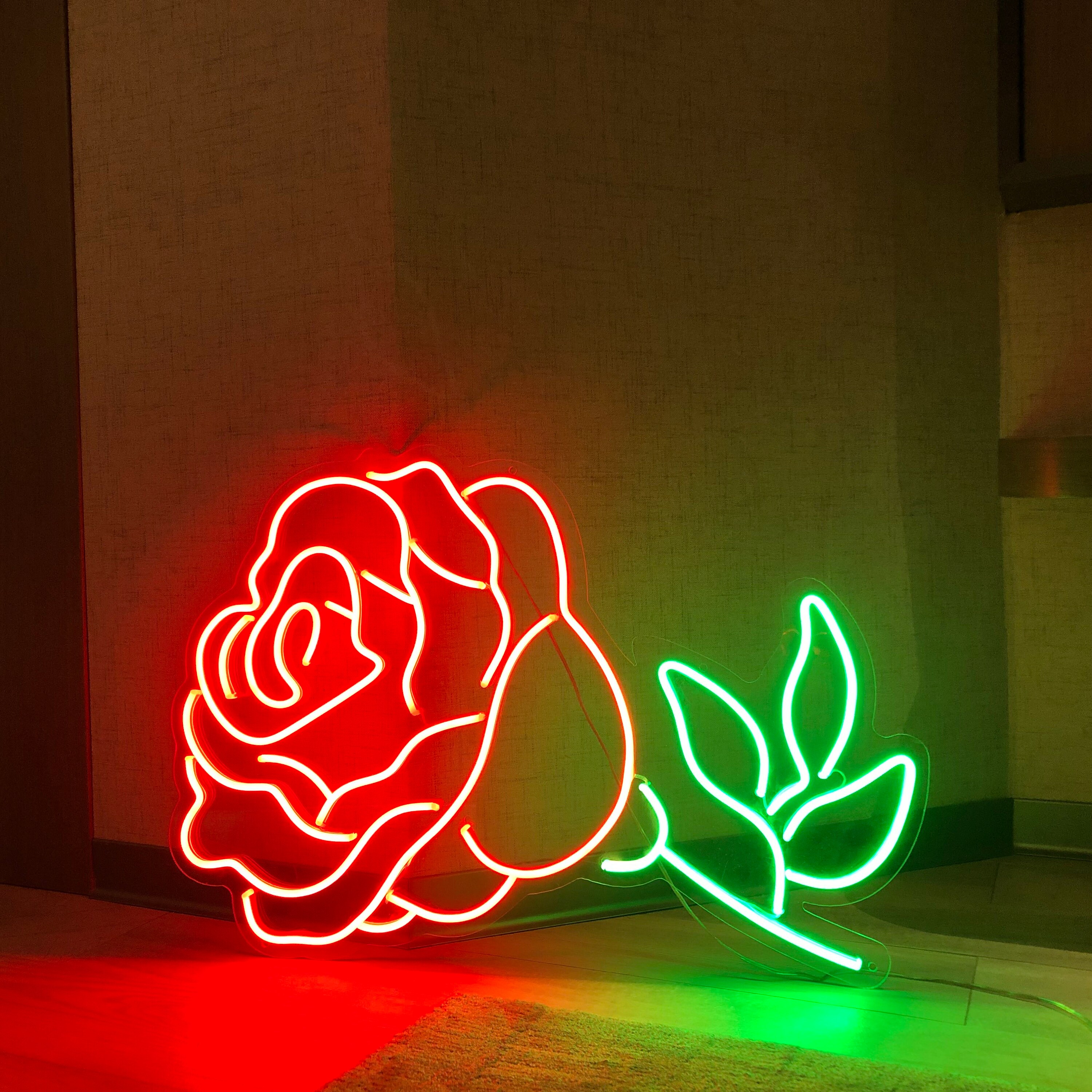 Rose Neon Sign Custom Neon Sign Wedding Custom Neon Sign LED | Etsy