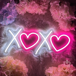 XOXO Neon Sign,pink Led Light Sign Custom,neon Salon Decor,girl's Room ...