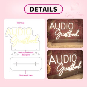 Video Guestbook Neon Sign Custom Table Wedding Neon Sign Guestbook ...