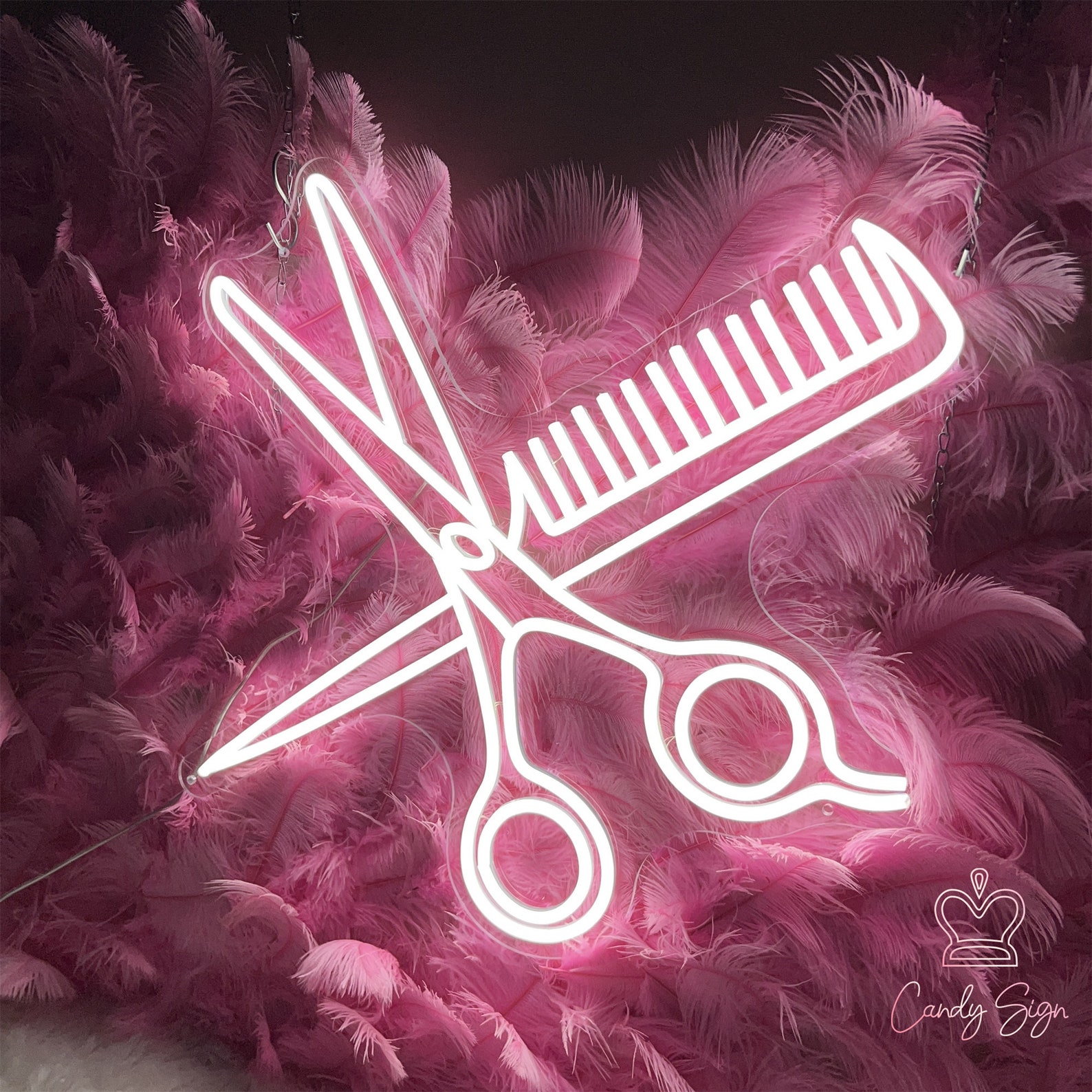 Combs and Clippers Signcustom Barber Shop Neon Signled Light - Etsy