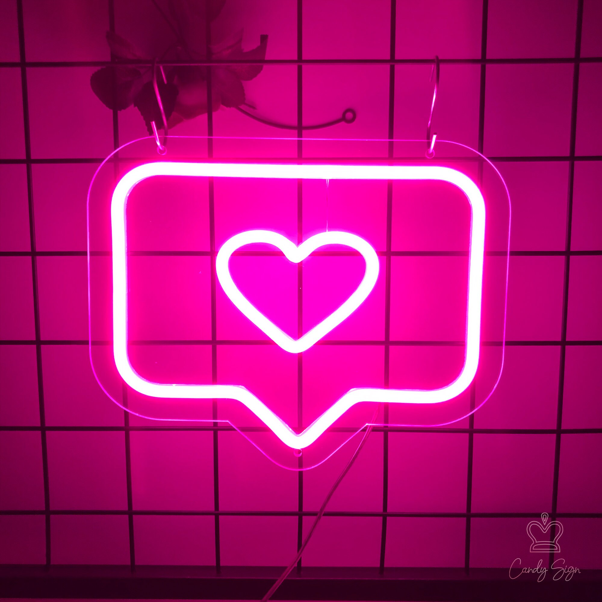 Like Neon Sign Bedroom Custom Salon Decor Social Media Heart | Etsy