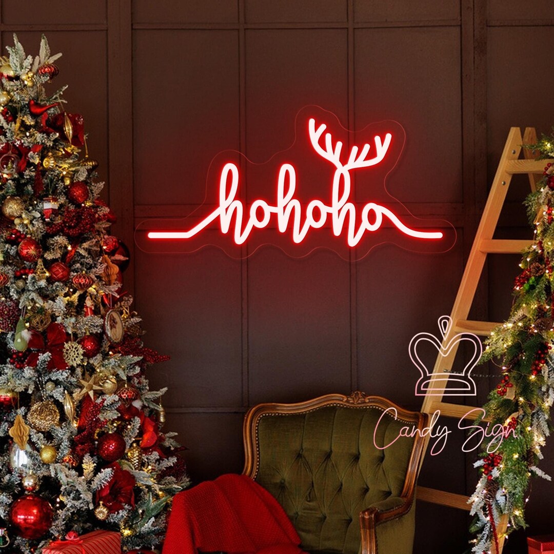 Ho Ho Ho LED Neon Sign,custom Christmas Neon Light,christmas Home Room ...
