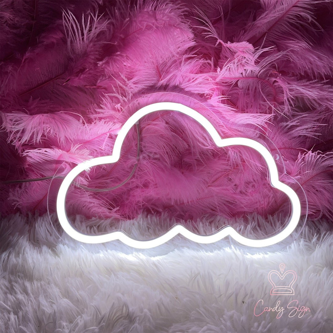 Clouds Neon Sign Custom Cute Neon Sign Led Light for Baby Room Name ...