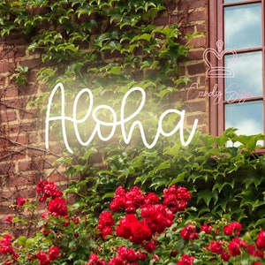 Aloha Neon Sign,custom Hawaii Tropical Pink LED Neon Light,summer Beach ...