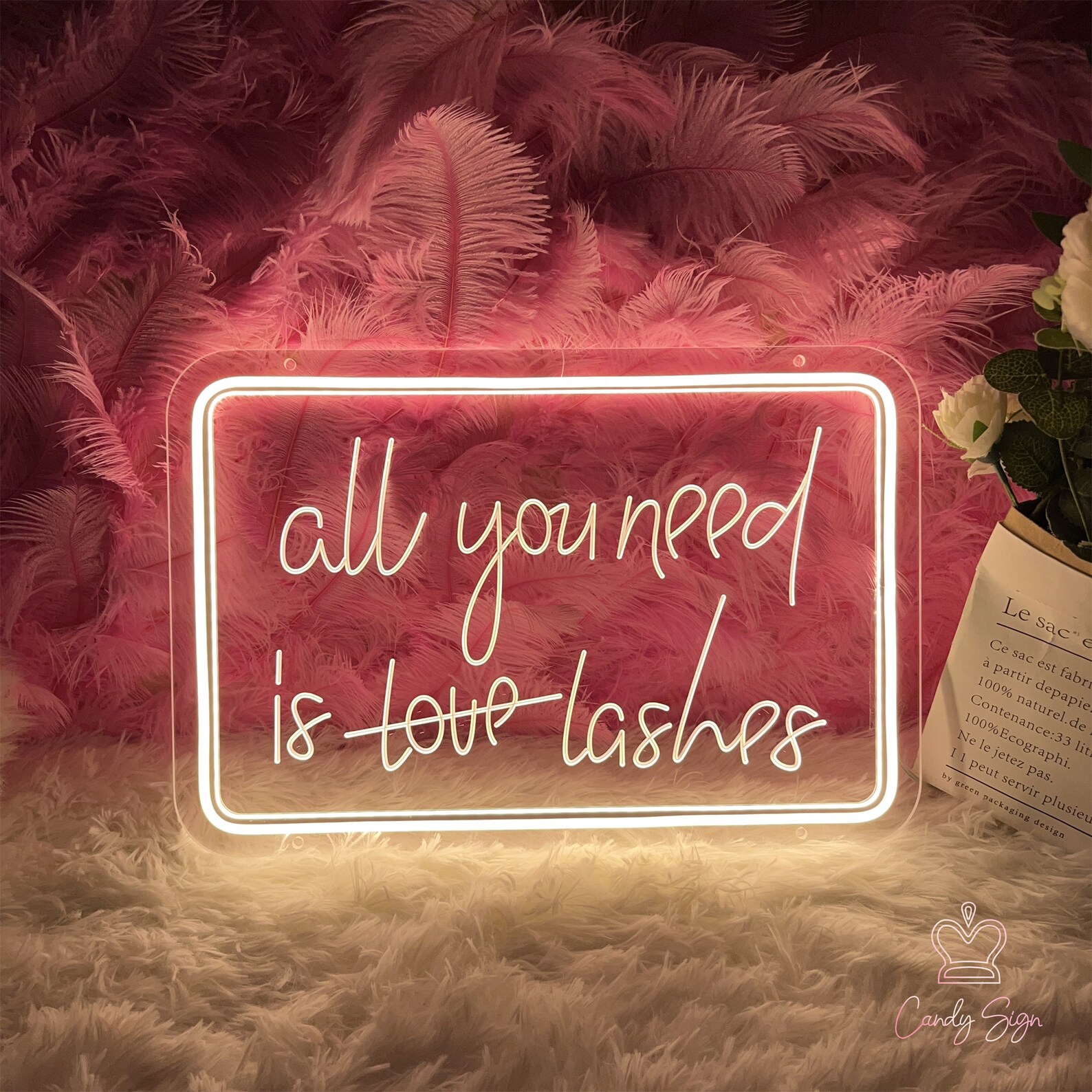 All You Need is Lashes Neon Signusb Neon Light for Bedroom3d - Etsy