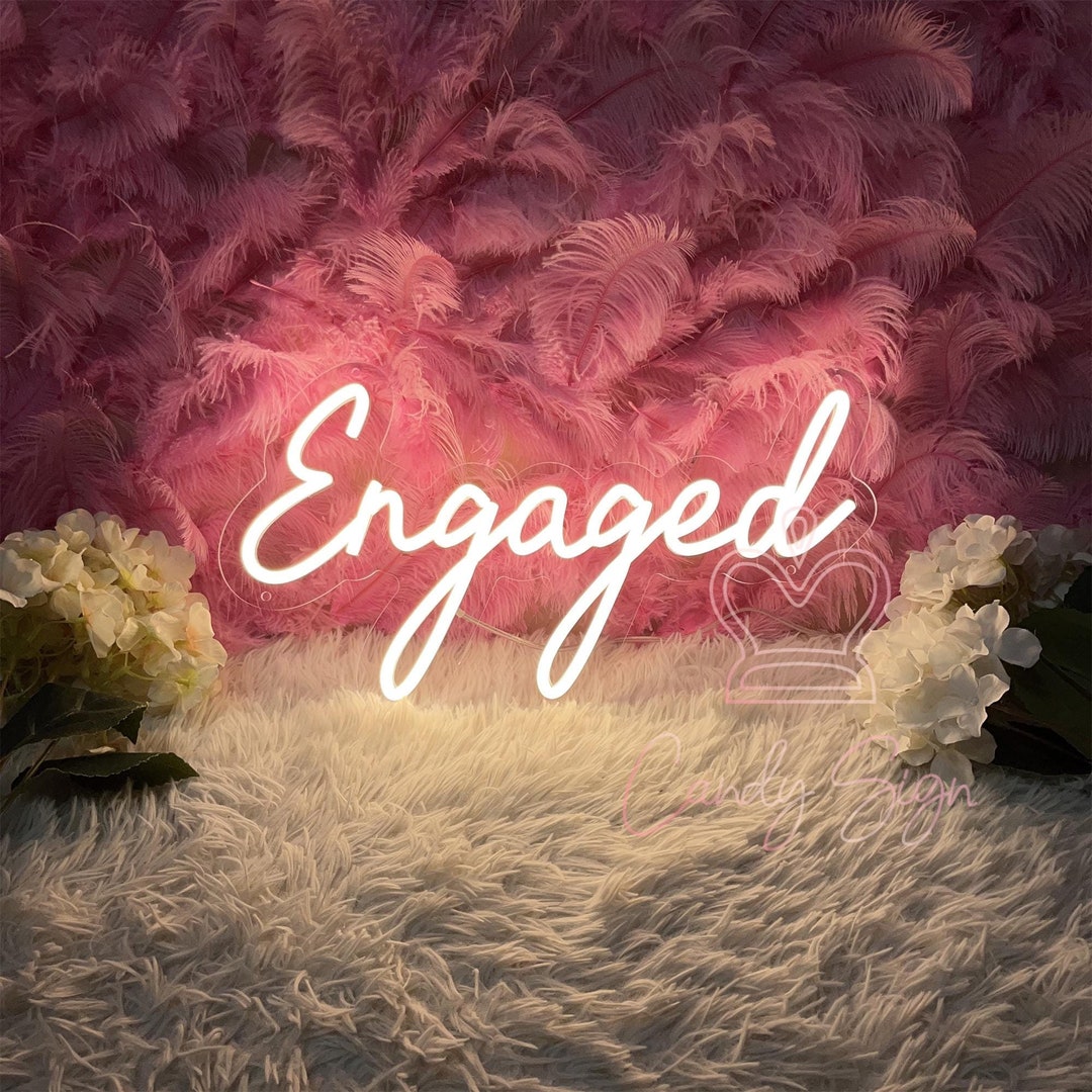 Engagement Decor Engaged Neon Signs Wedding Sign Party Favor LED Neon ...