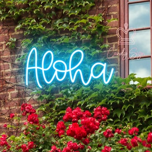 Aloha Neon Sign,custom Hawaii Tropical Pink LED Neon Light,summer Beach ...