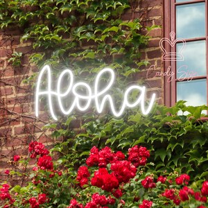 Aloha Neon Sign,custom Hawaii Tropical Pink LED Neon Light,summer Beach ...