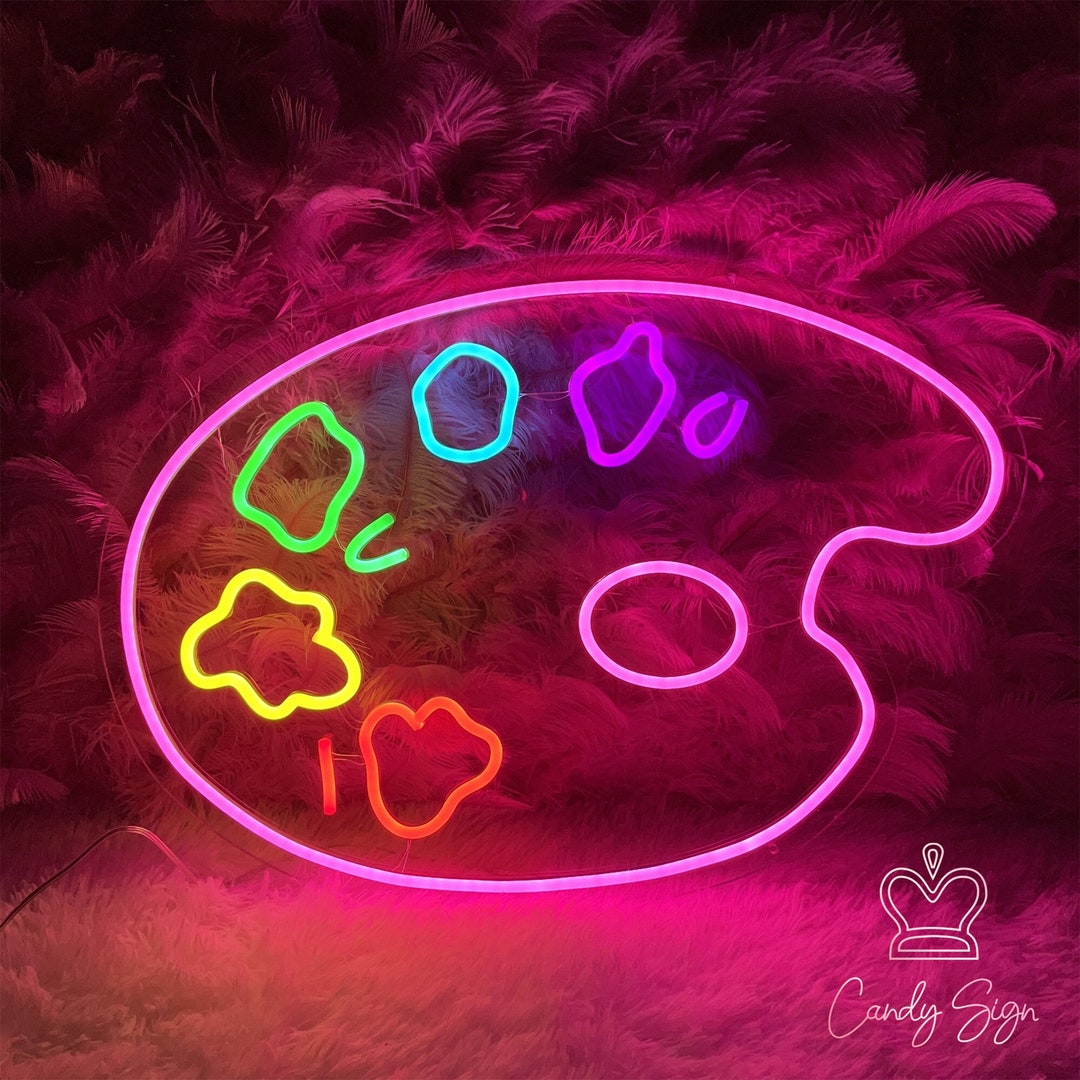 Paint Tray Neon Sign,custom Art Neon Sign,neon Bar Sign,home Wall Decor ...