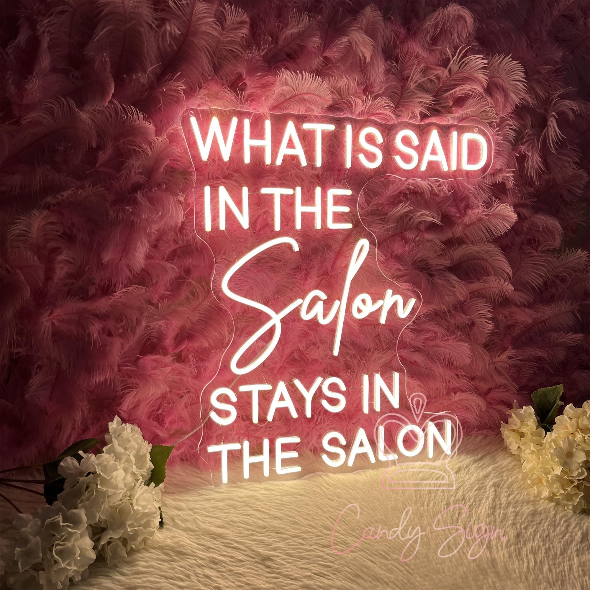 What is Said in the Salon Stays in the Salon Neon Sign,custom Beauty ...