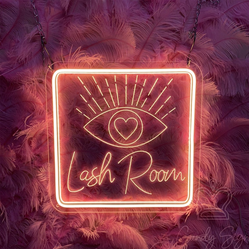 Lash Room Neon Sign Custom Beauty Salon Sign Magic Eye Engrave - Etsy
