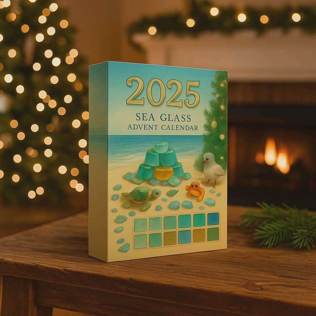 Sea Glass Advent Calendar 2025 | Beach Themed Christmas Gift | 24 Ocean ...