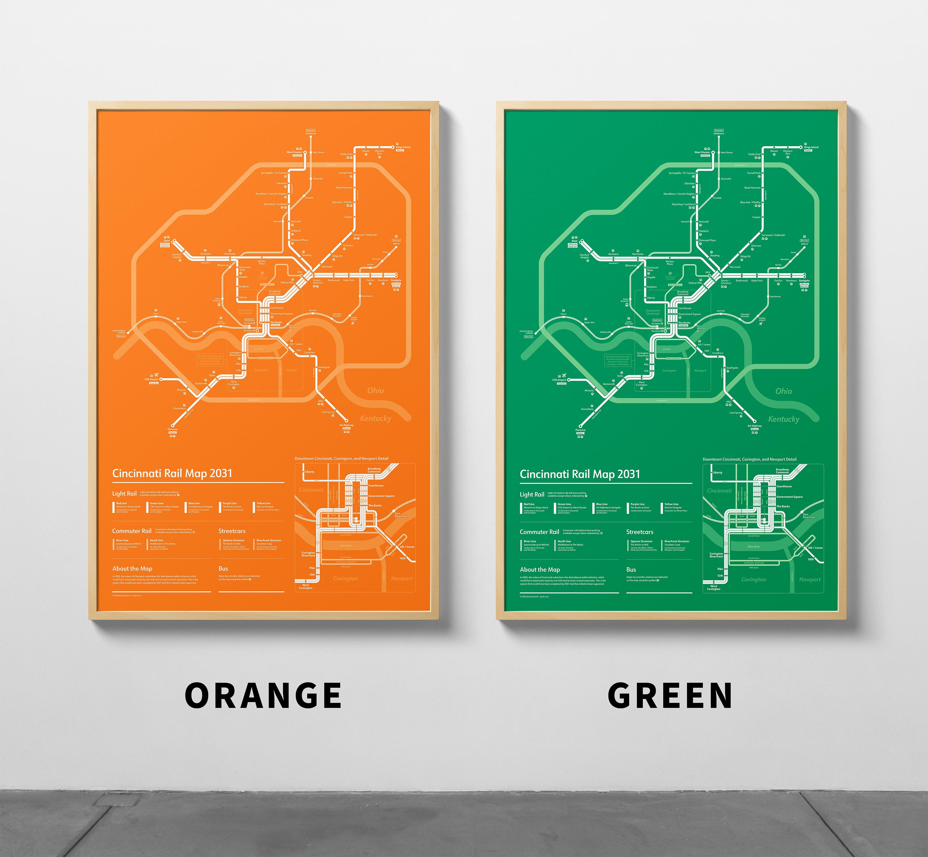 Cincinnati Transit Map 2031 - Etsy