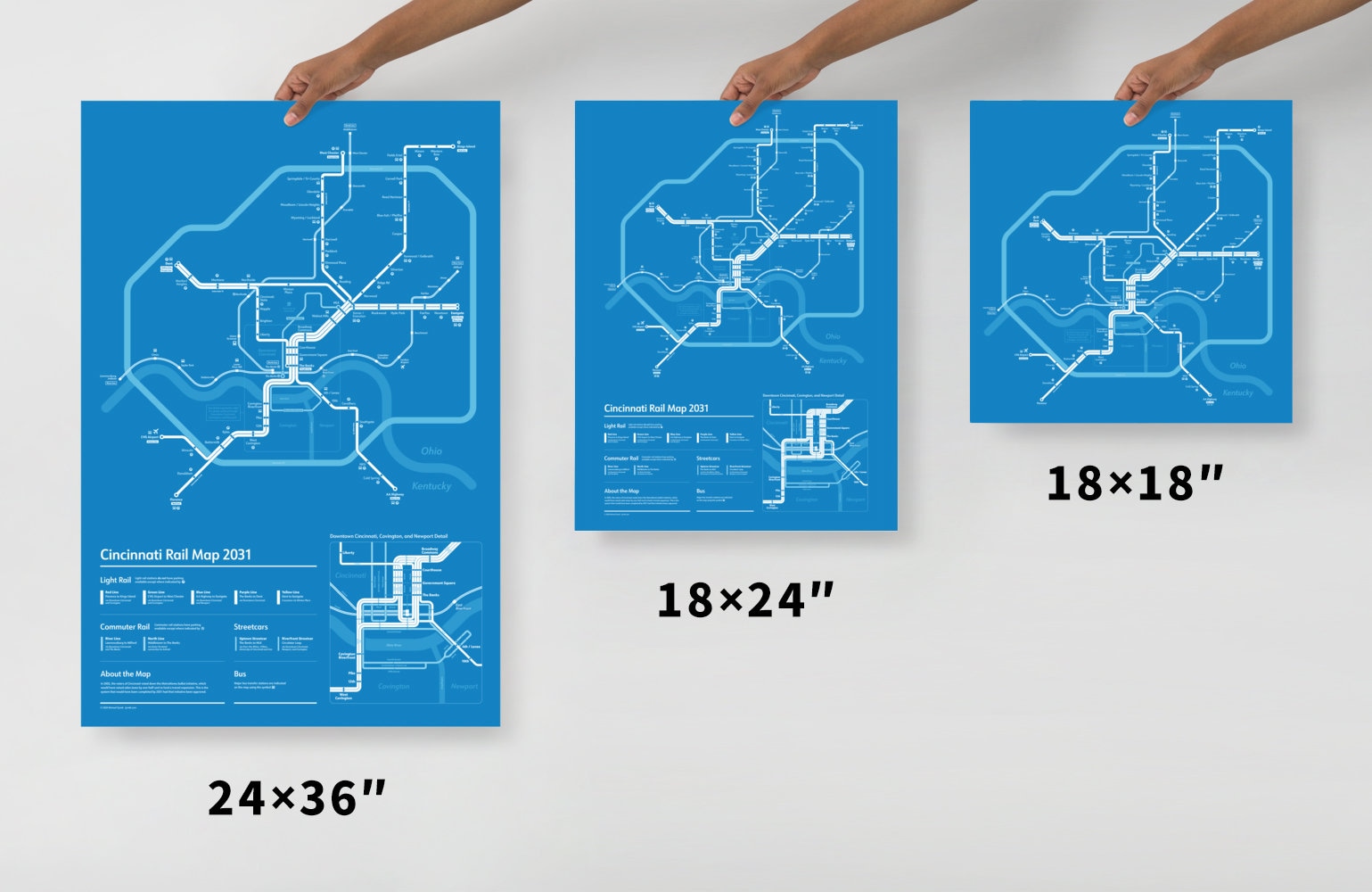 Cincinnati Transit Map 2031 | Etsy