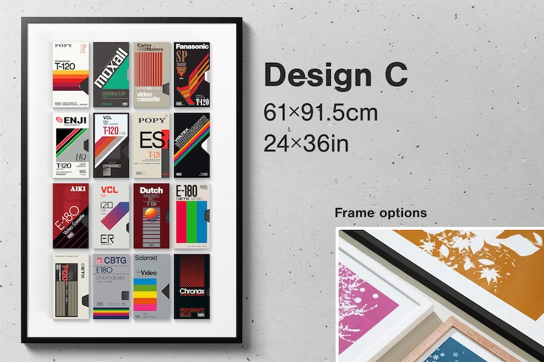 Retro VHS Tapes Poster - Etsy