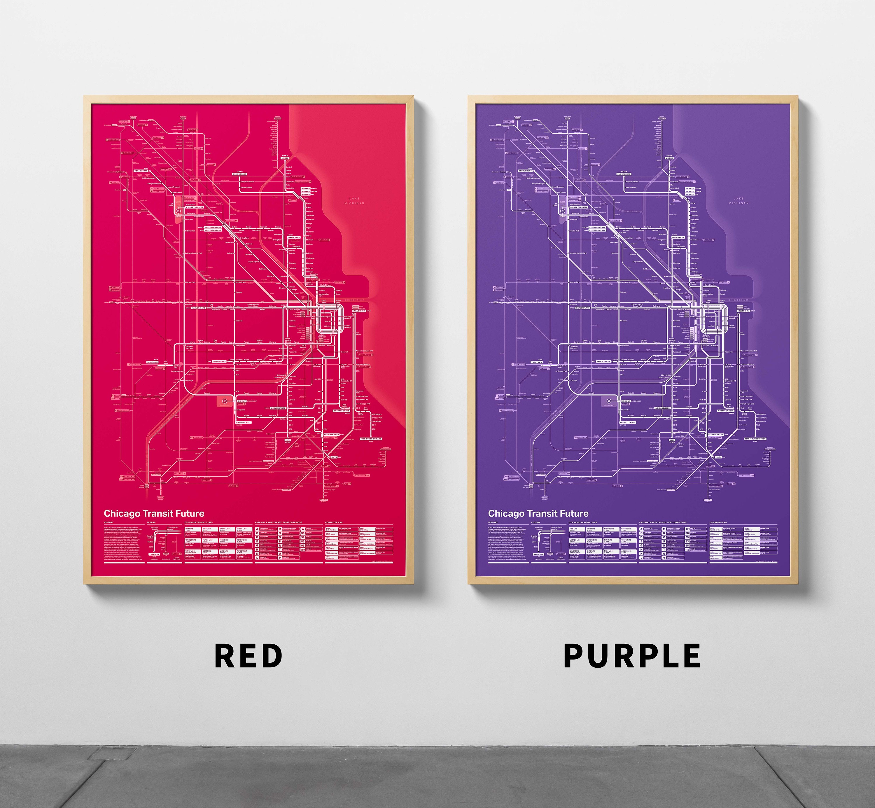 Chicago Transit Future Map - Etsy