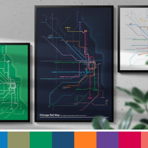 Chicago Vintage Map - Etsy