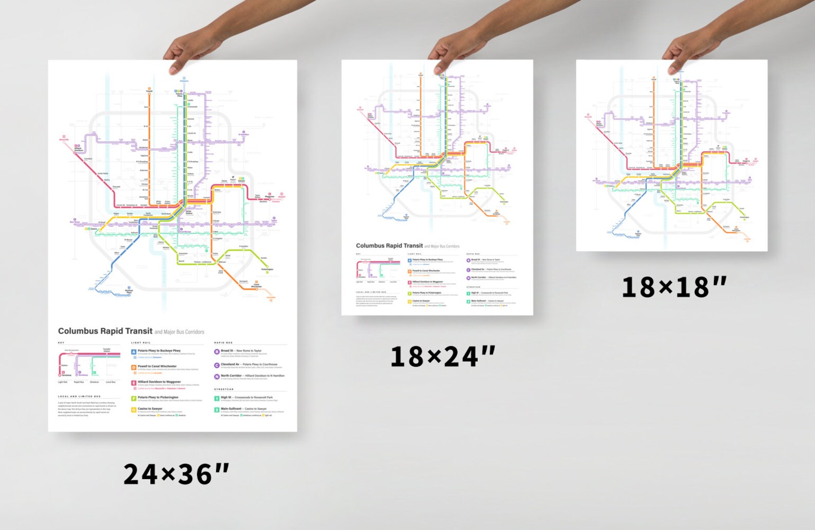 Columbus Ohio Fantasy Transit Map - Etsy
