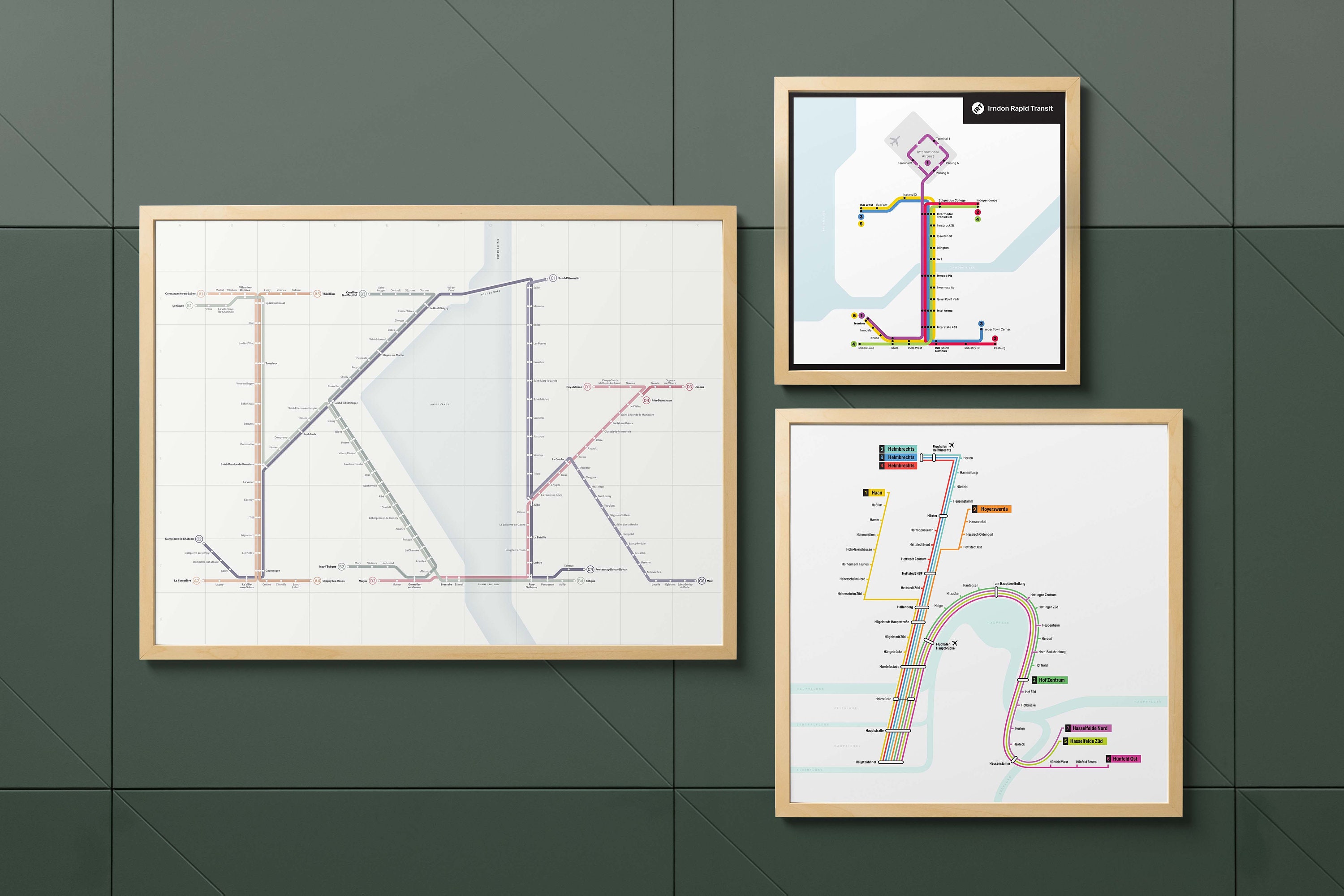 Typographic Transit Maps Stylized Map Designs - Etsy