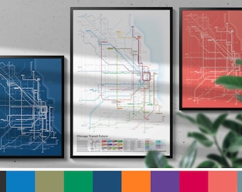 Chicago CTA Map Vector Digital Download (Instant Download) - Etsy