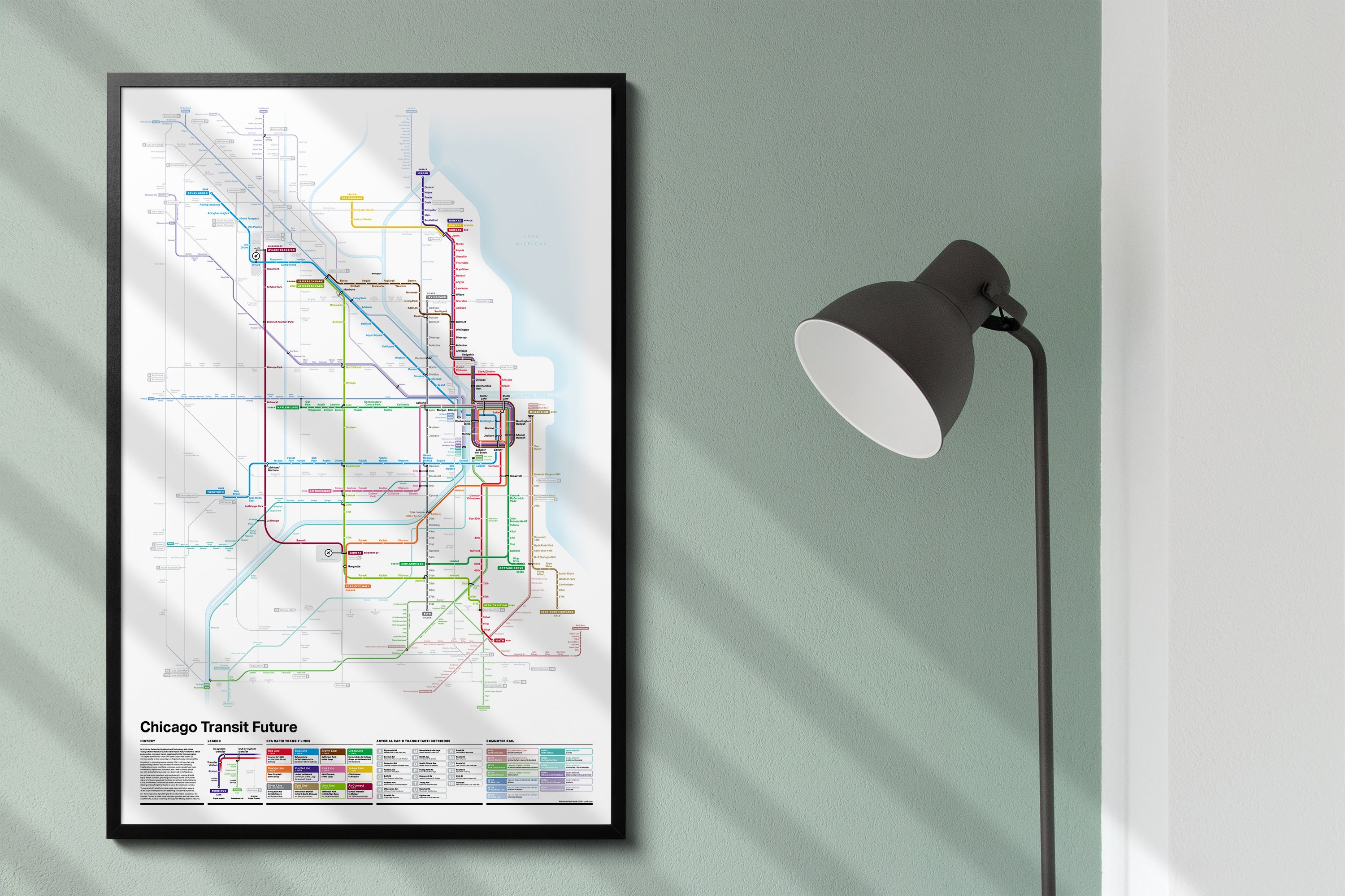 Chicago Transit Future Map - Etsy