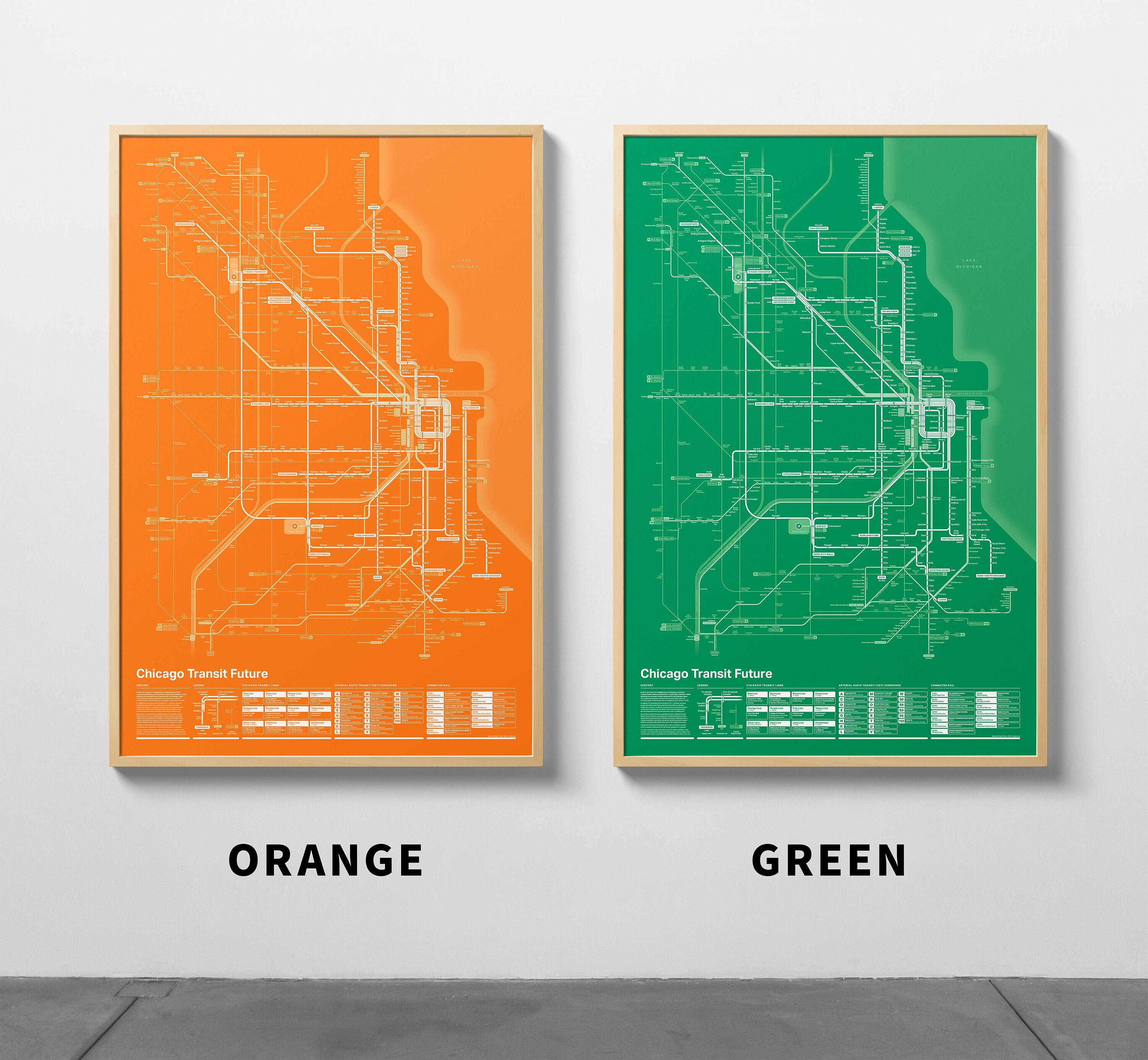 Chicago Transit Future Map - Etsy