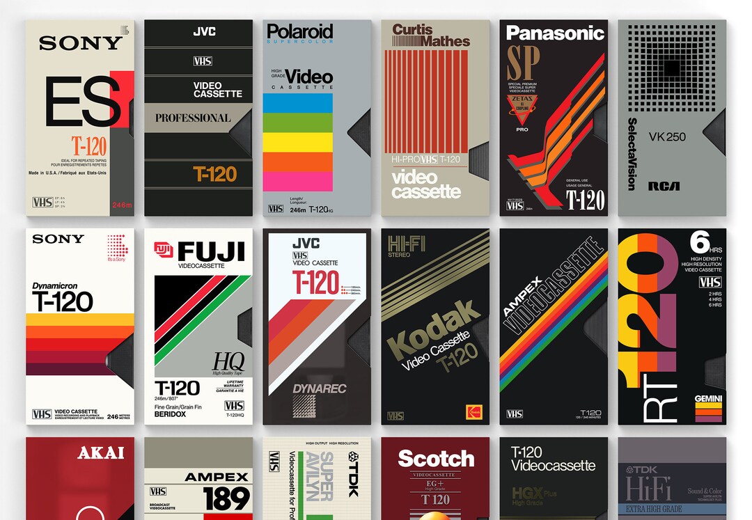 Retro VHS Tapes Poster - Etsy
