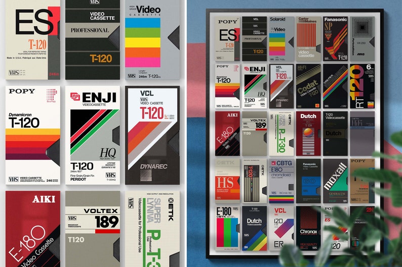 Retro VHS Tapes Poster - Etsy