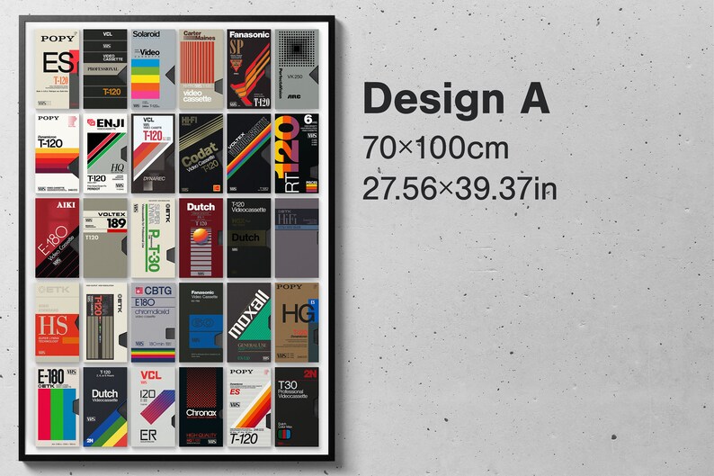 Retro VHS Tapes Poster - Etsy