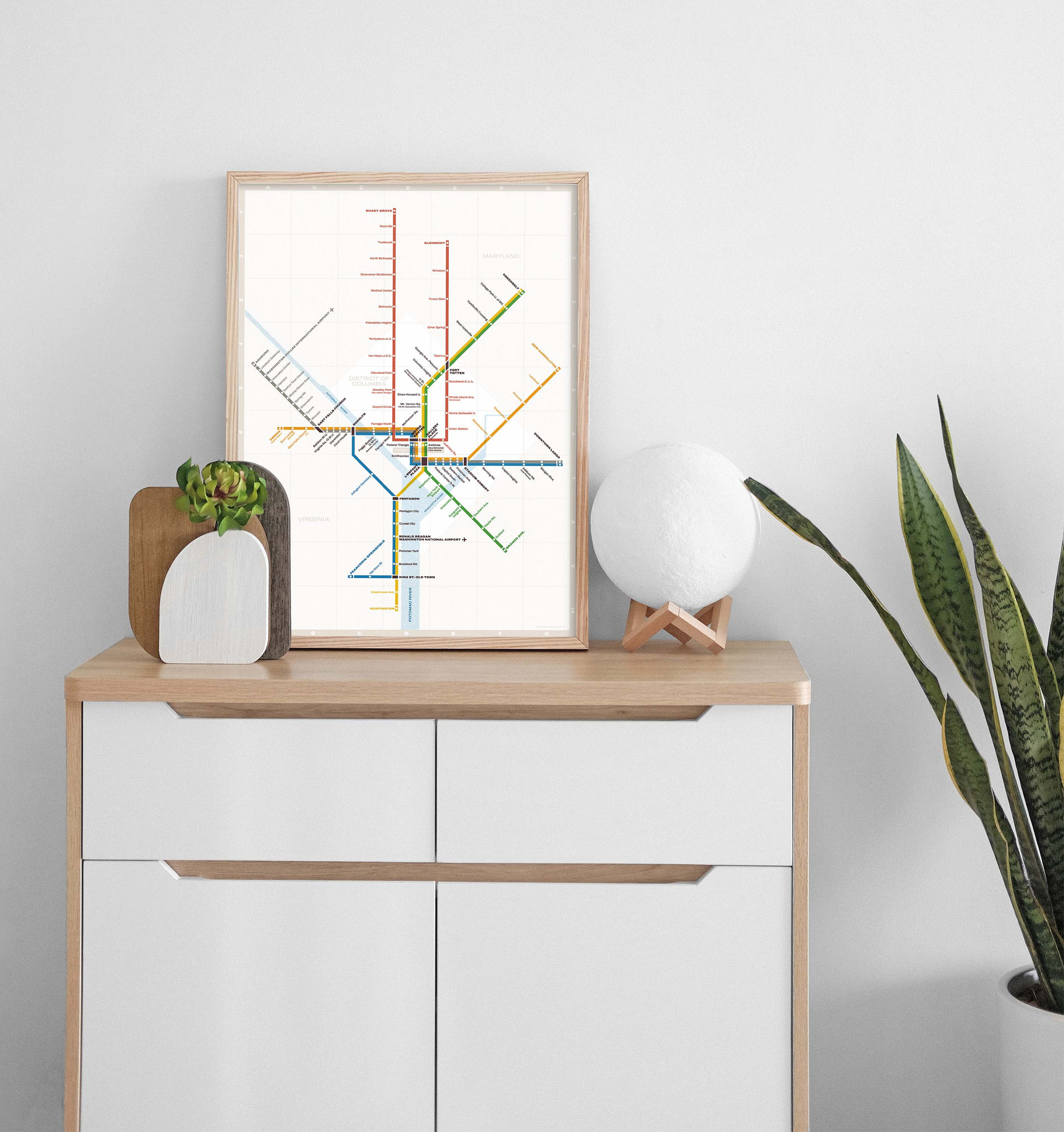 Washington DC Metro Retro Transit Map - Etsy