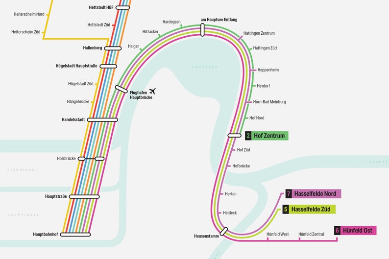 Typographic Transit Maps Stylized Map Designs - Etsy